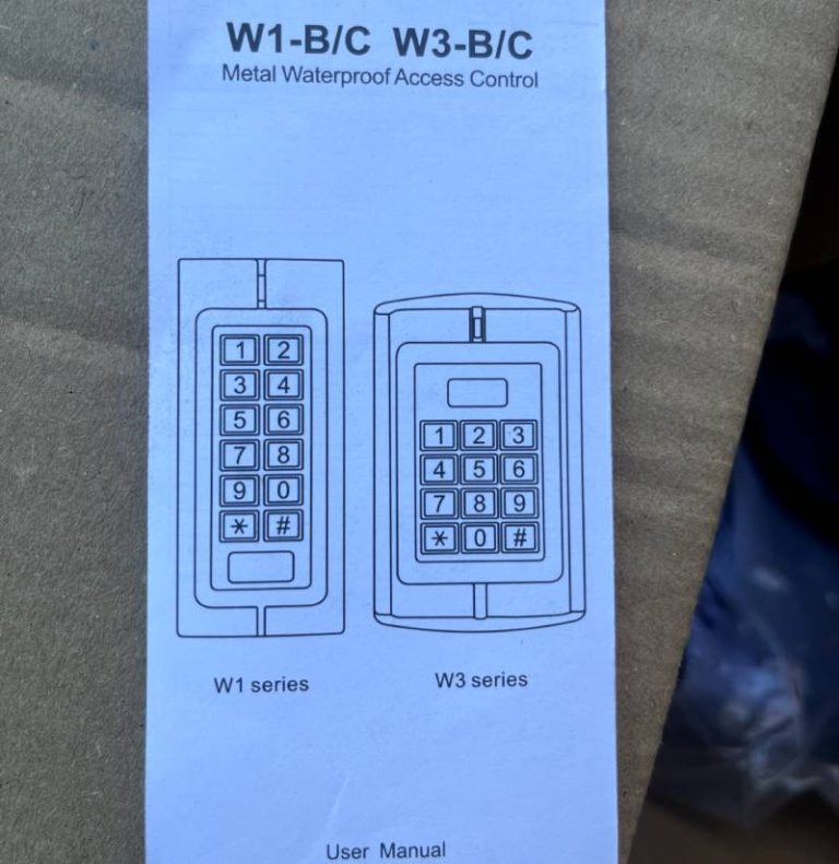 W1-B/C keypad W3-B/C Metal Waterproof Access Control Keypad